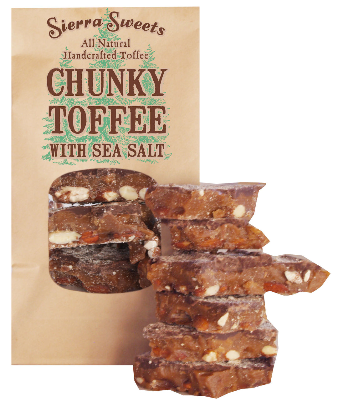 - CHUNKY TOFFEE WITH SEA SALT- Sierra Sweets Toffees - Gourmet Toffee